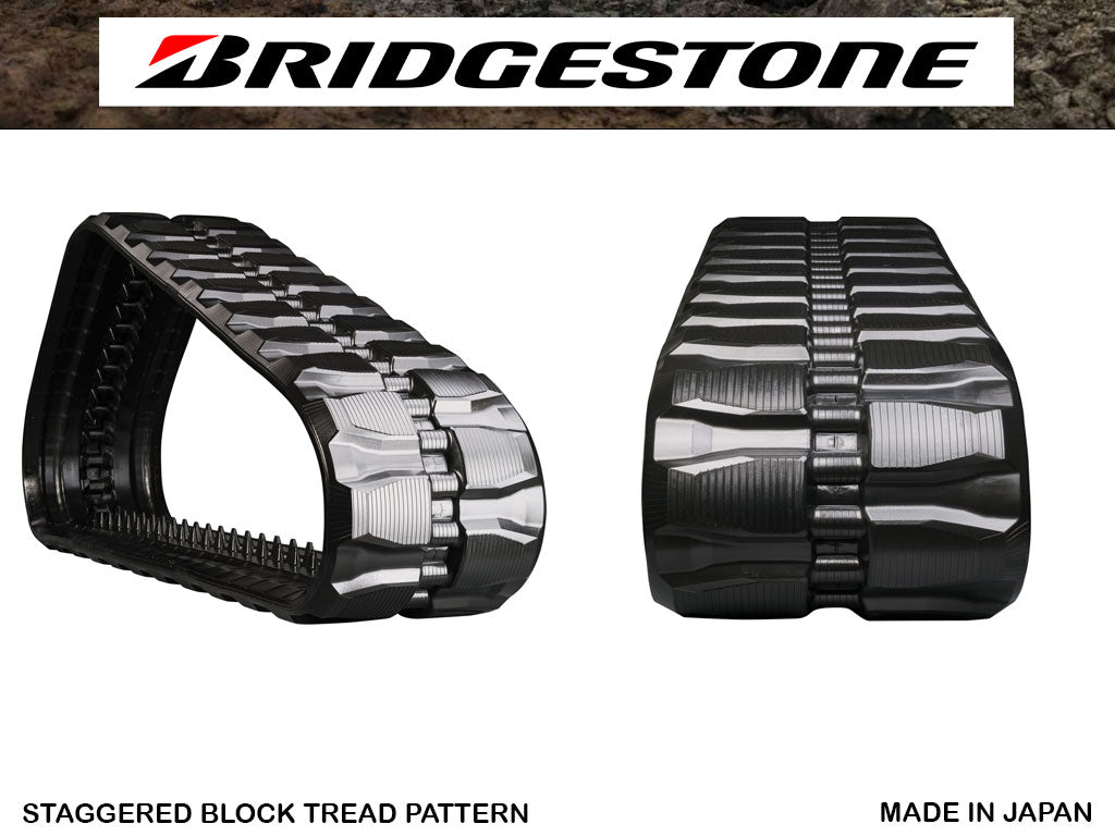 BRIDGESTONE rubber tracks 400x50x86KF Block tread — TractionSourceUSA.com