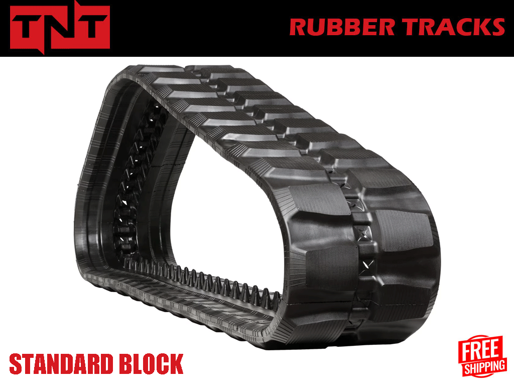 TNT 450x86x55 Standard Block Pattern Rubber Tracks — TractionSourceUSA.com