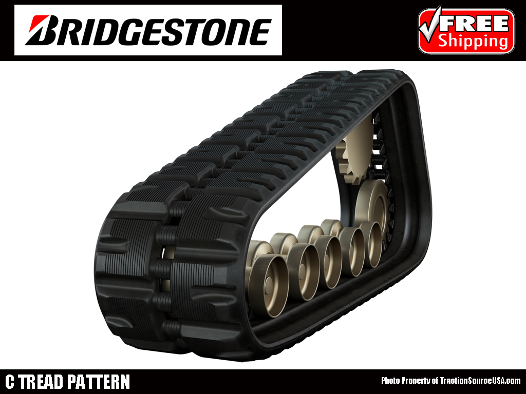 BRIDGESTONE rubber tracks 400x49x86KF C tread — TractionSourceUSA.com